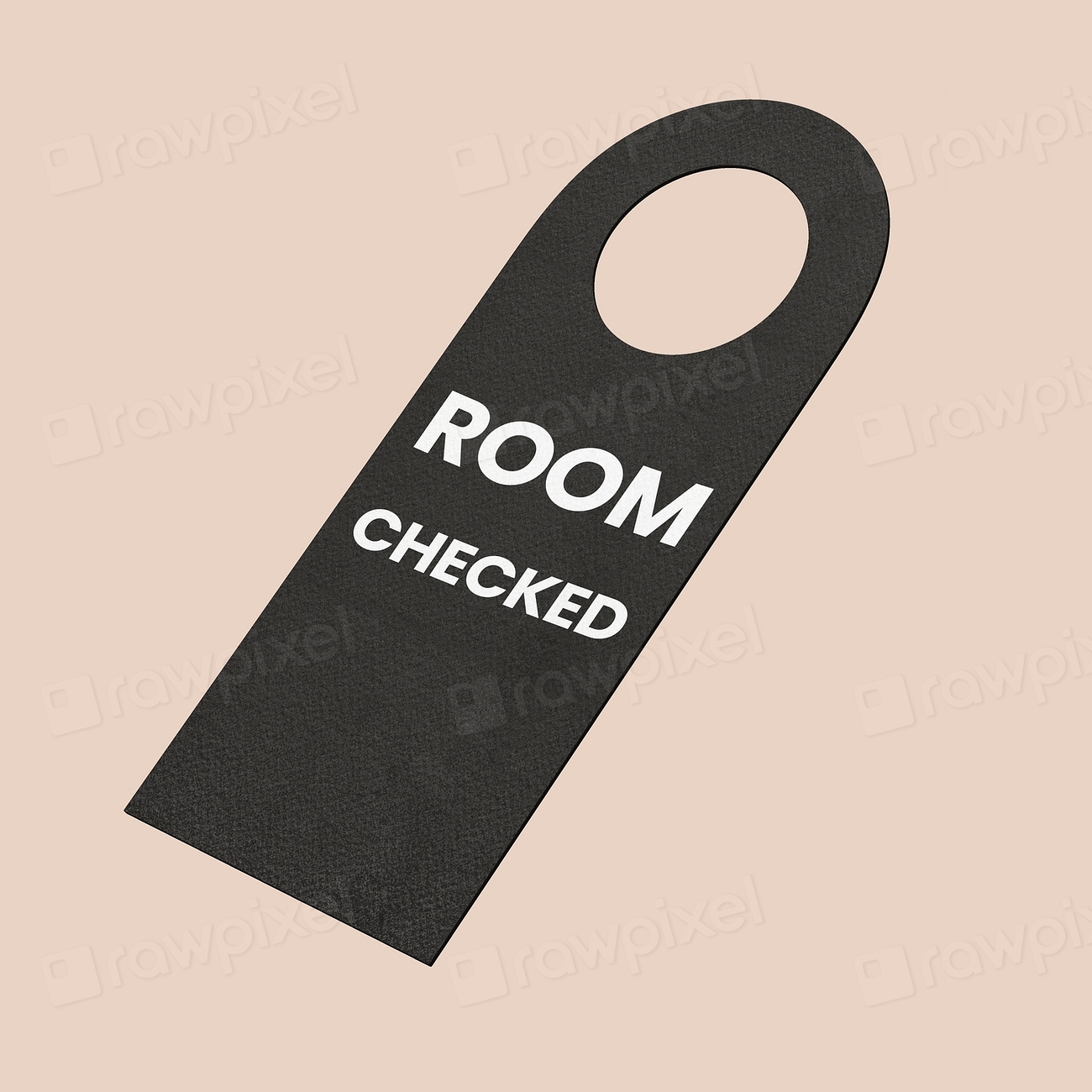 Door tag mockup, black 3D | Premium PSD Mockup - rawpixel