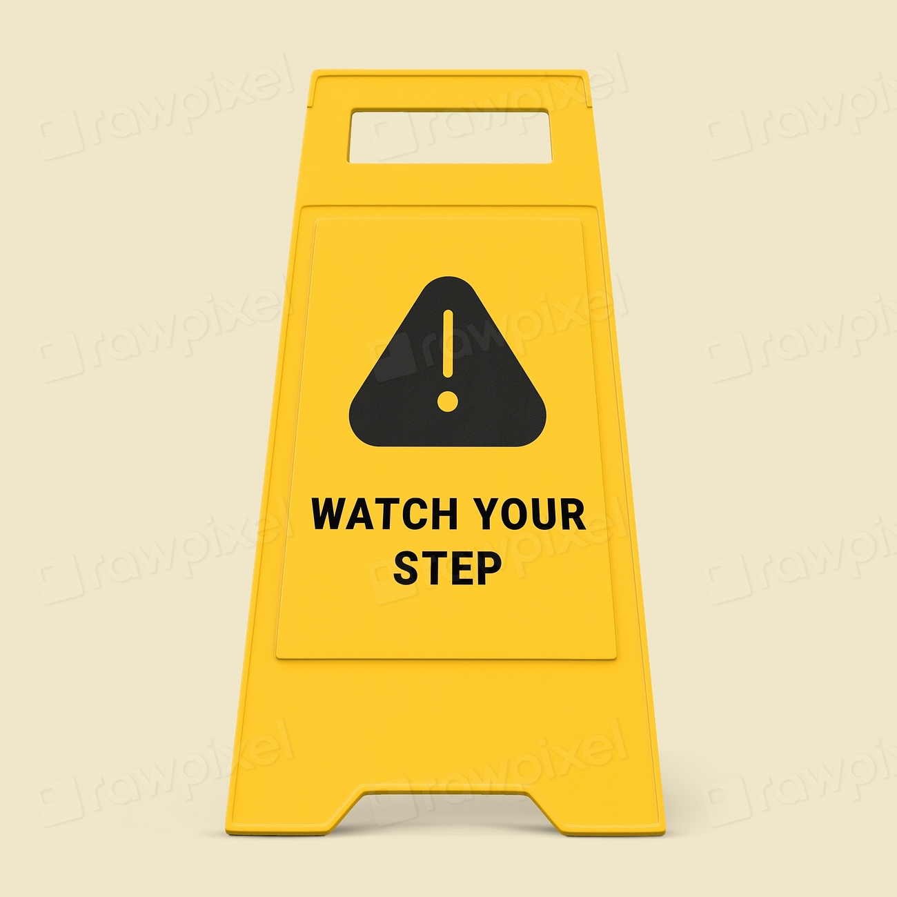 Caution a-frame sign mockup, foldable | Premium PSD Mockup - rawpixel