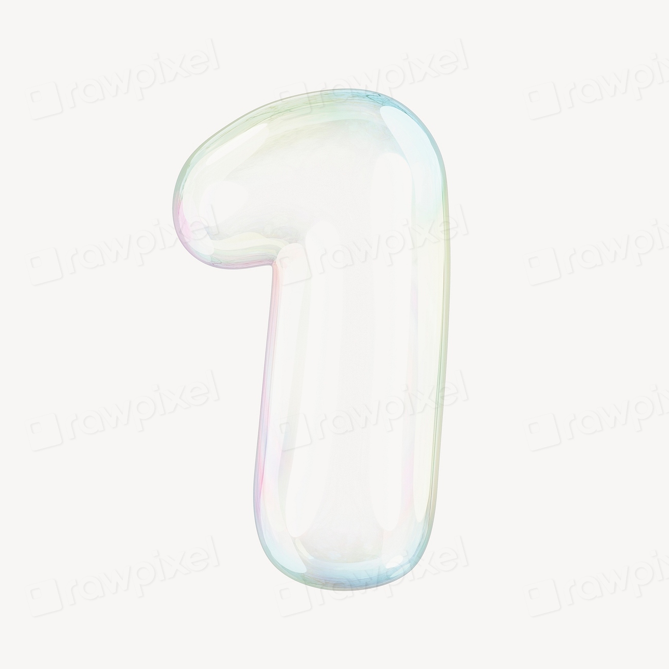 1 number one, 3D transparent | Premium PSD - rawpixel