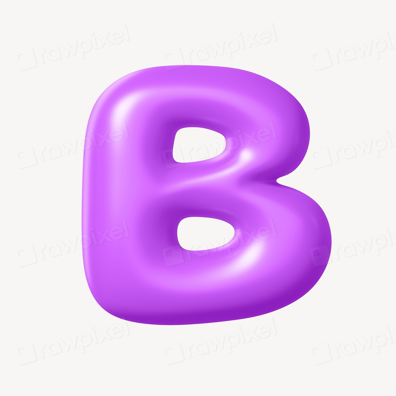 3D B letter, purple balloon | Free Photo - rawpixel