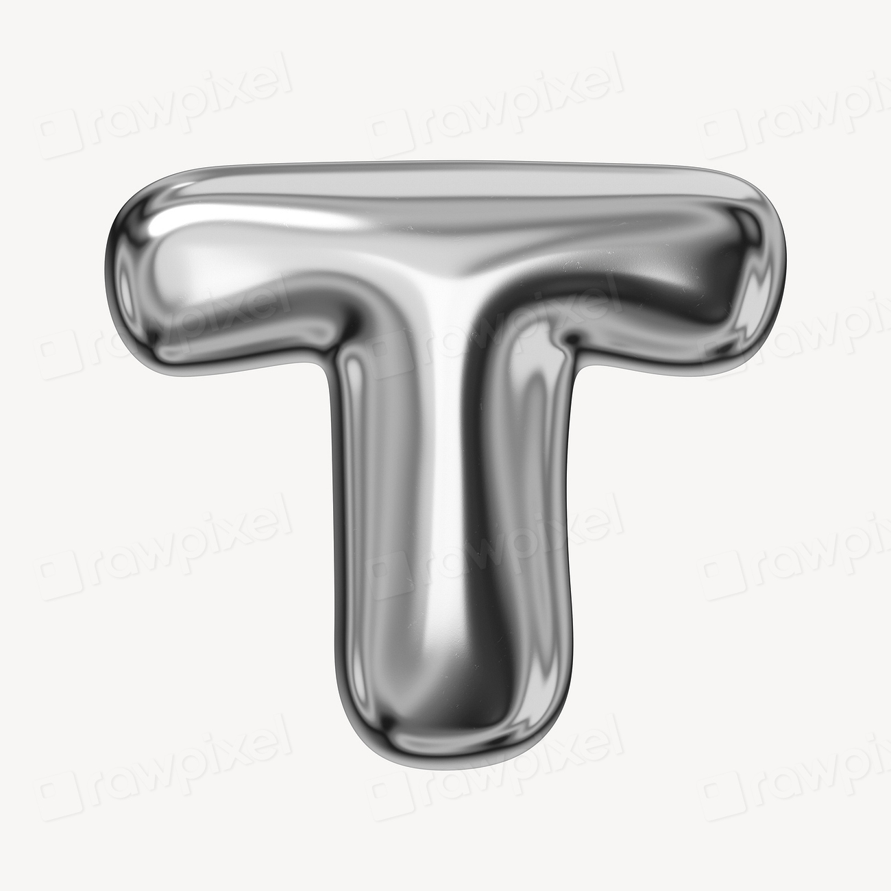 T alphabet, 3D chrome metallic | Premium Photo - rawpixel