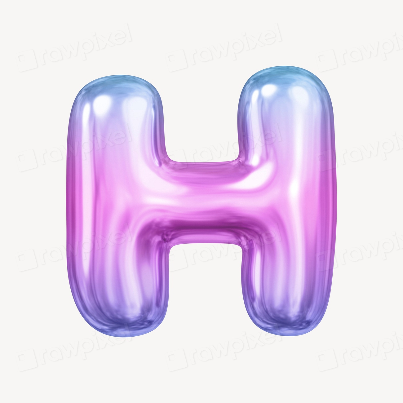 H letter, pink 3D gradient | Premium PSD - rawpixel