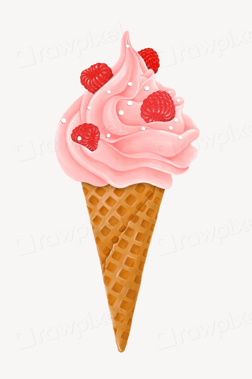 Pink berry soft serve, Summer | Free Photo Illustration - rawpixel