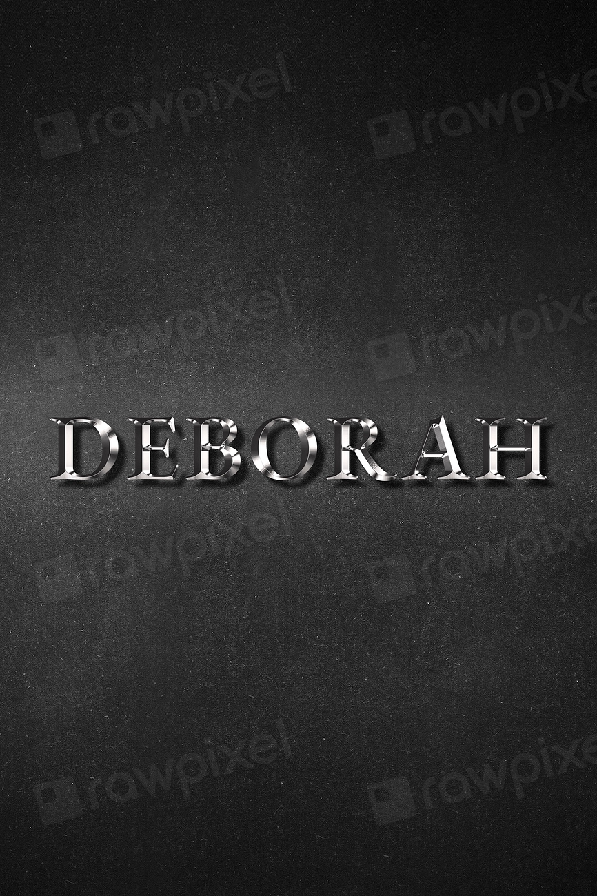 Deborah typography silver metallic effect | Free Photo - rawpixel