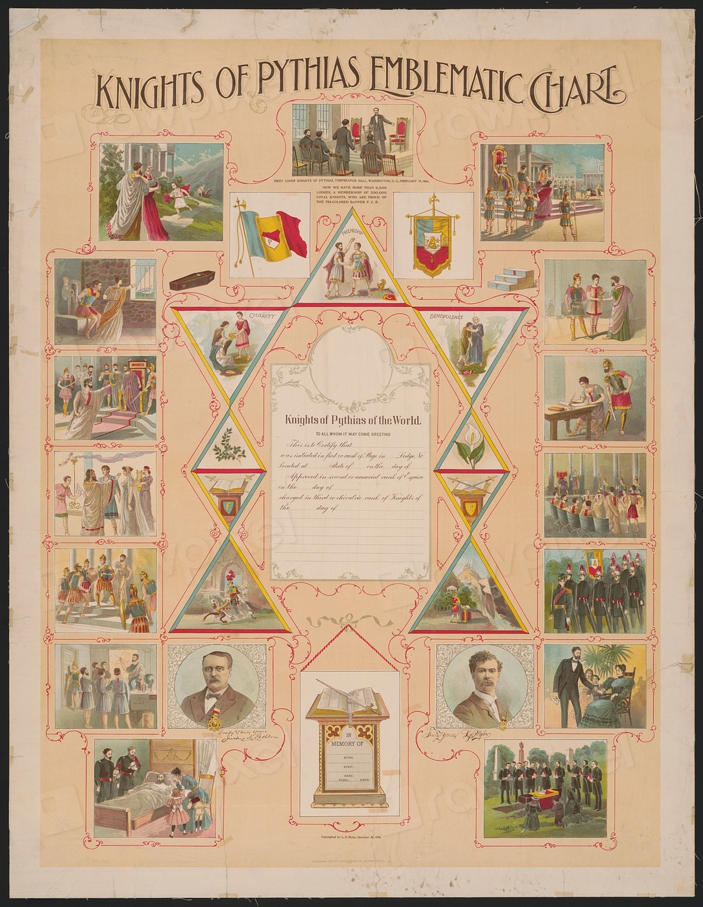 Knights of Pythias emblematic chart | Free Photo - rawpixel