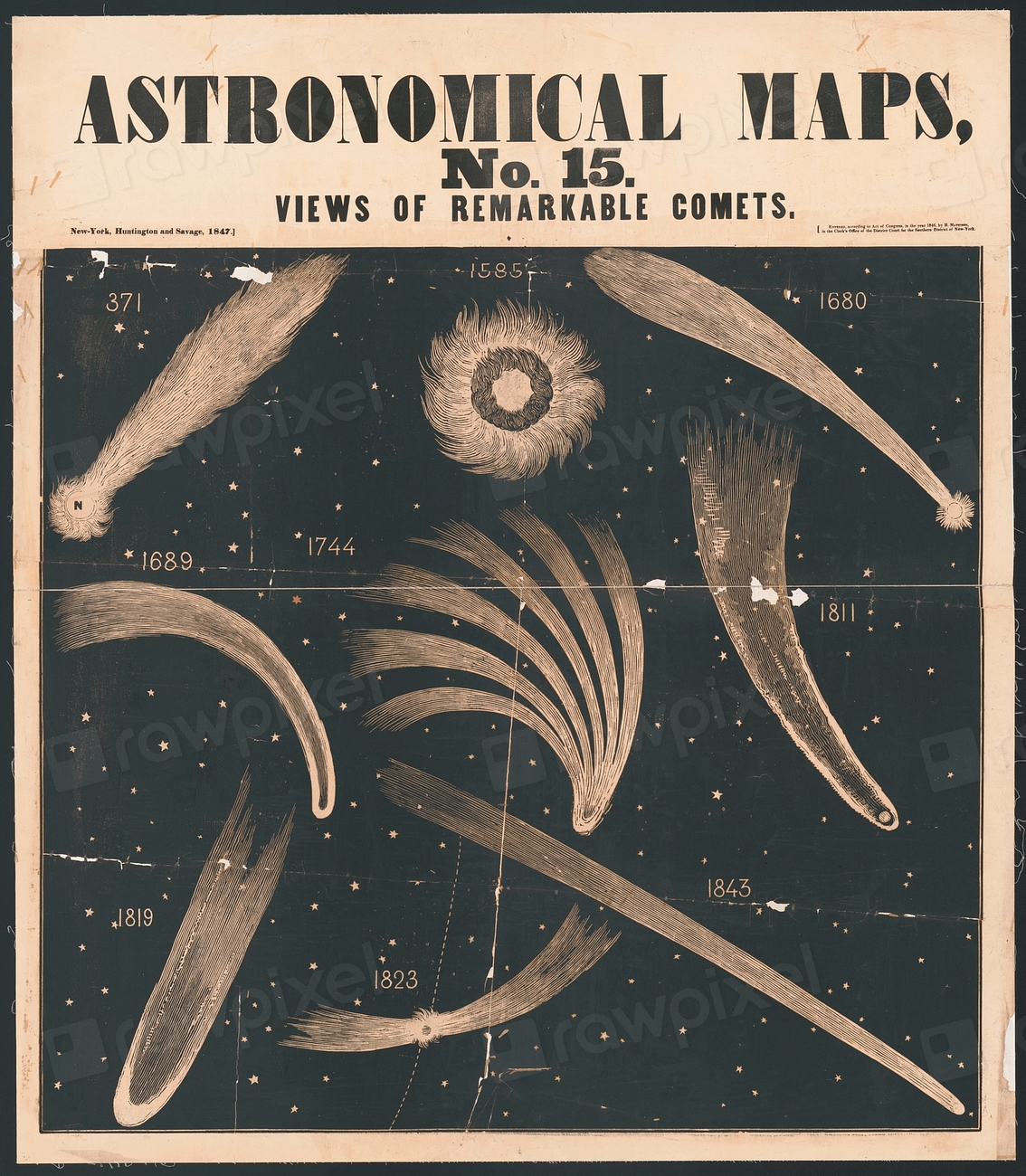Astronomical maps, no. 15. views | Free Photo - rawpixel