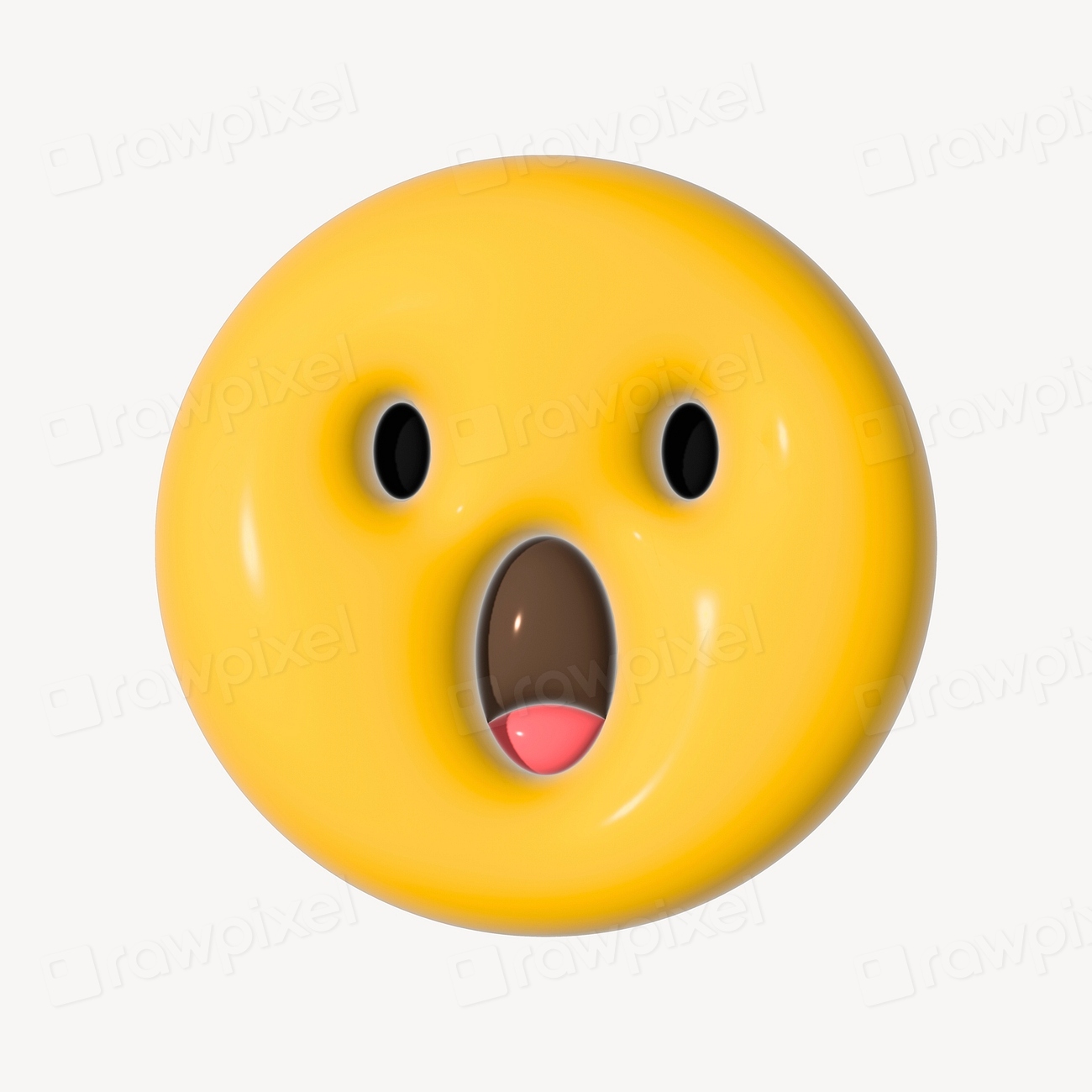 Face open mouth emoticon psd | Premium PSD - rawpixel