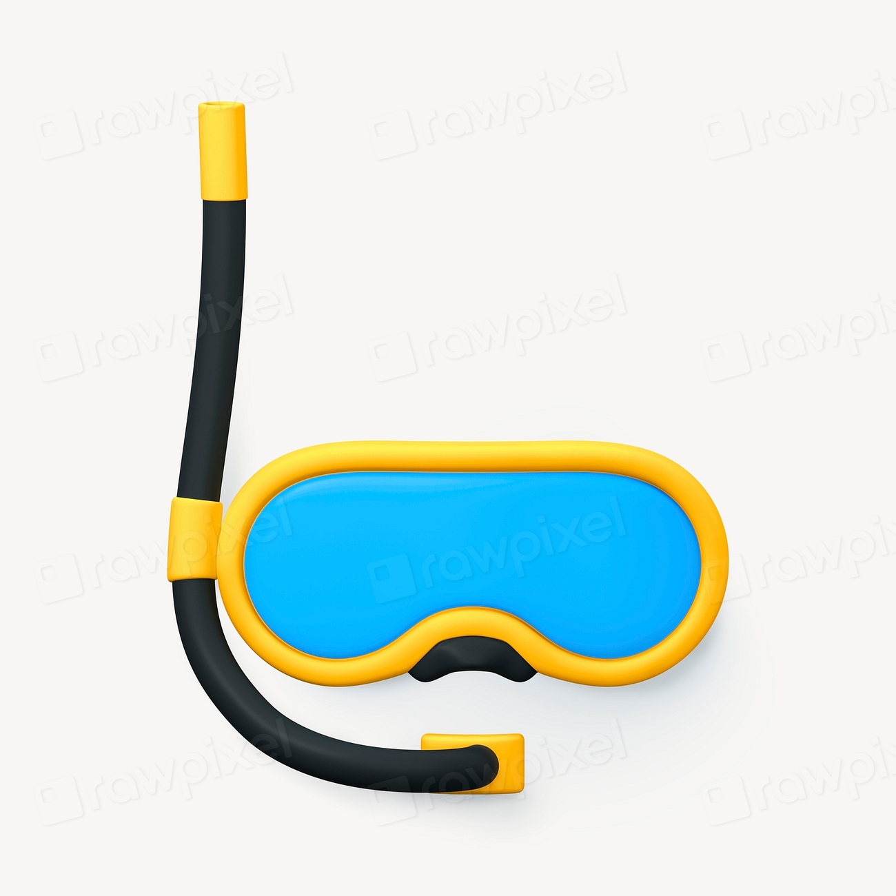 3D diving mask collage element, | Premium PSD Illustration - rawpixel