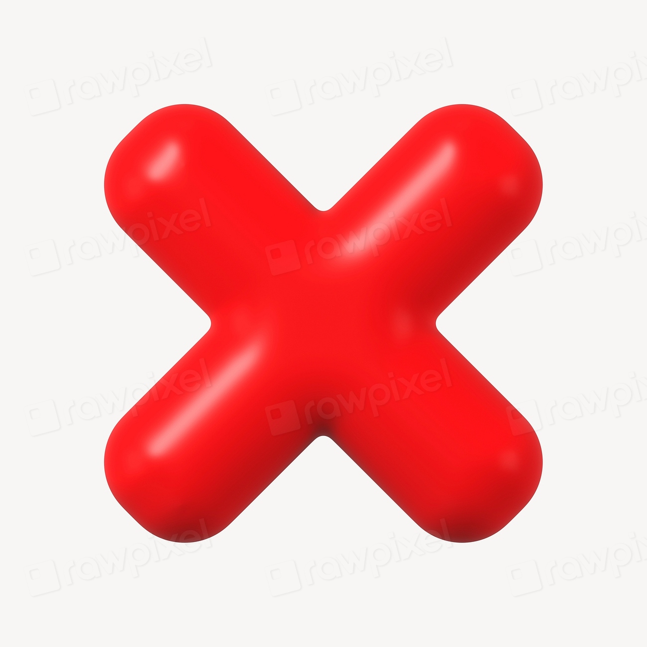 Red X mark 3D icon | Premium PSD - rawpixel