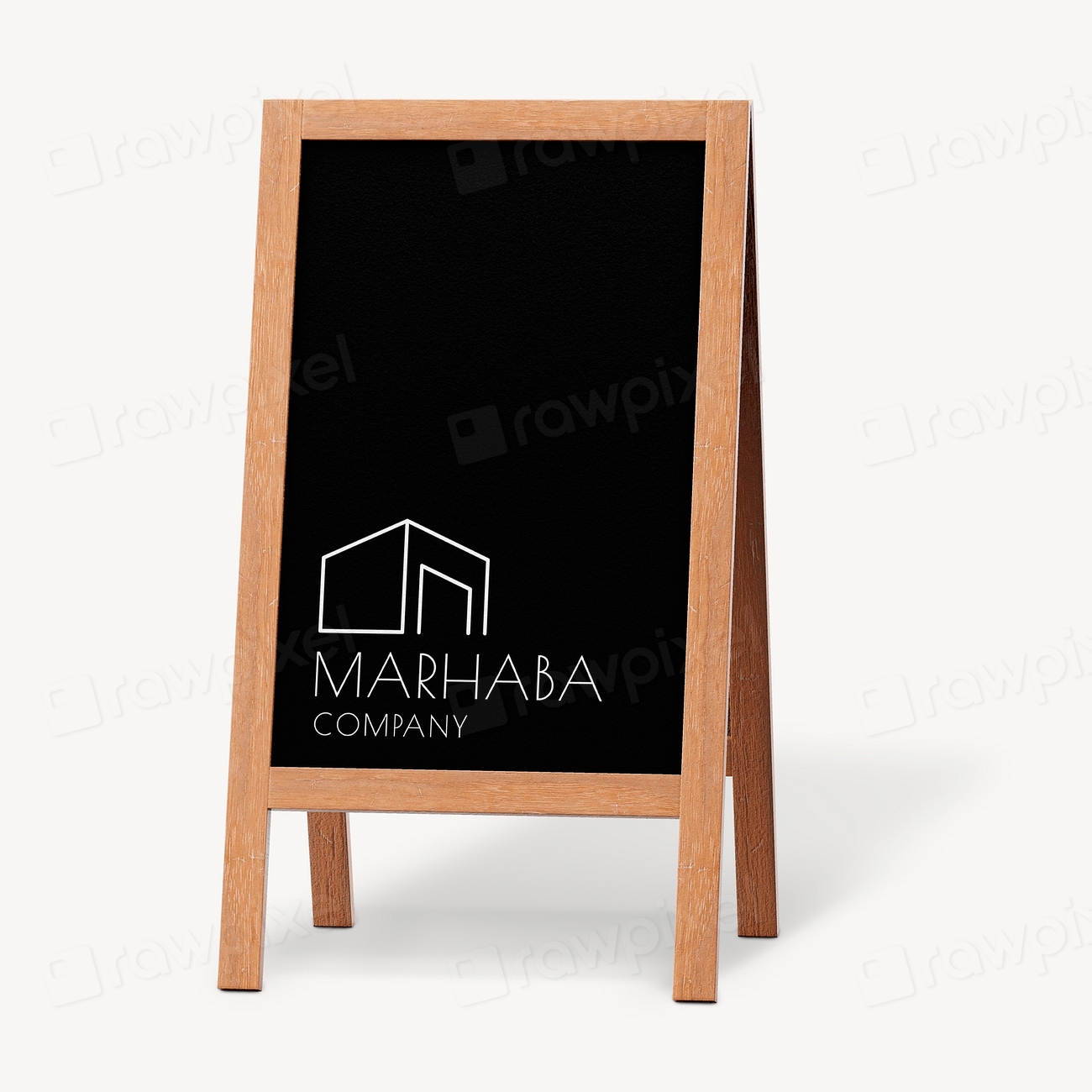 Foldable a-frame sign mockup, interior | Premium PSD Mockup - rawpixel