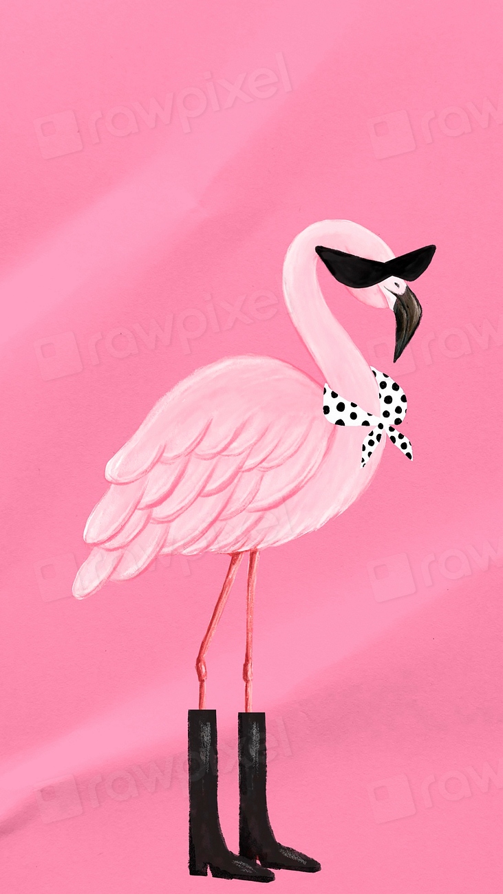 Cool flamingo iPhone wallpaper, pink | Premium Photo Illustration ...