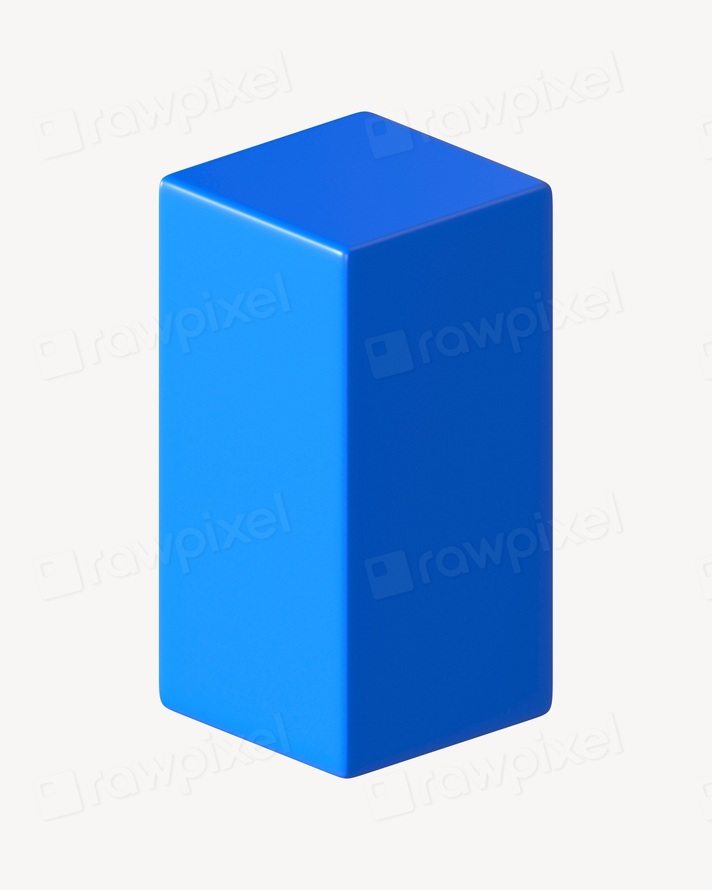 3D blue cuboid, geometric shape | Free Photo - rawpixel