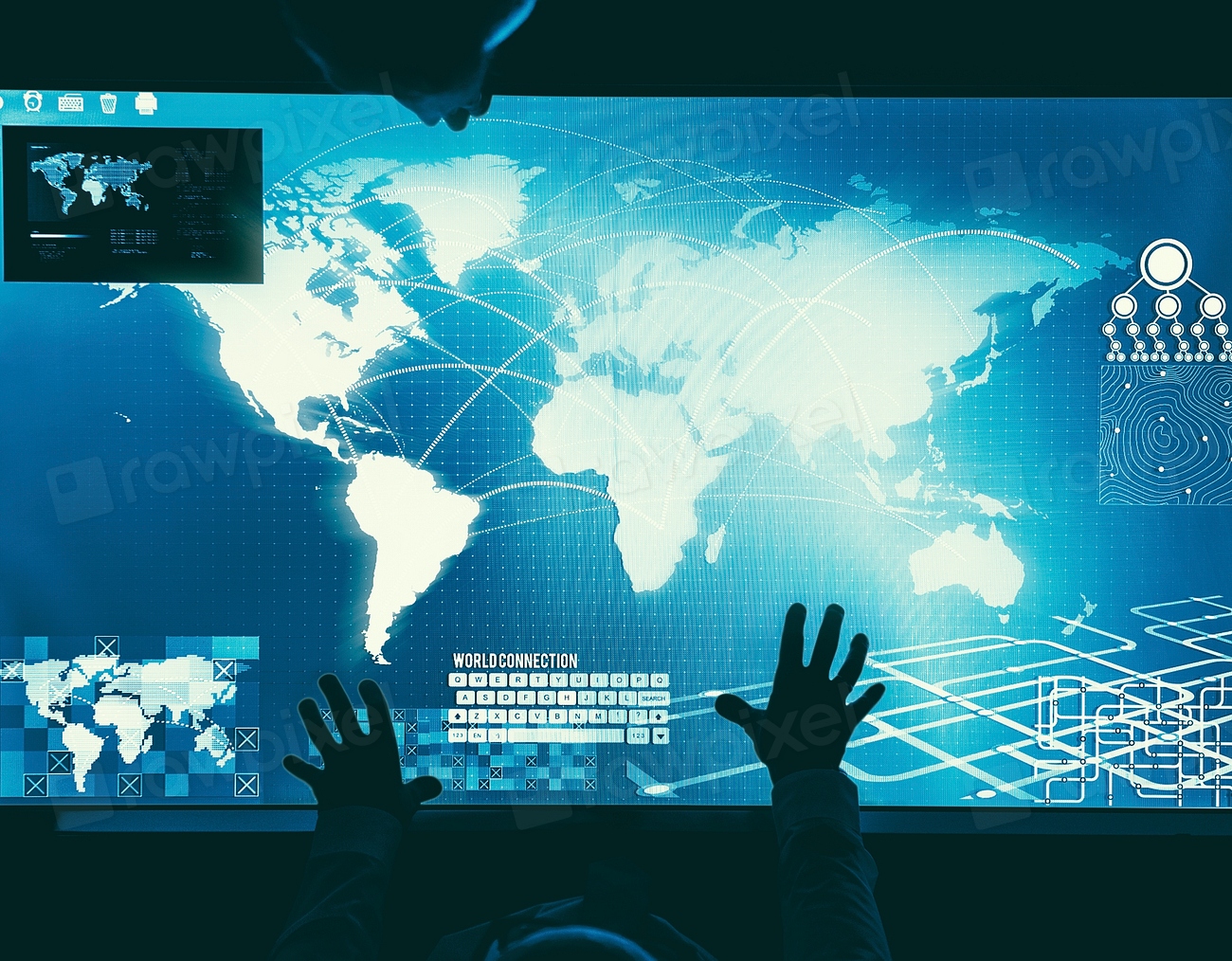 Futuristic global business | Premium PSD Mockup - rawpixel