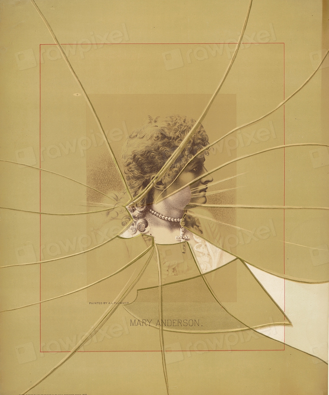 Mary Anderson, Charles Taber Lithography | Free Photo Illustration ...