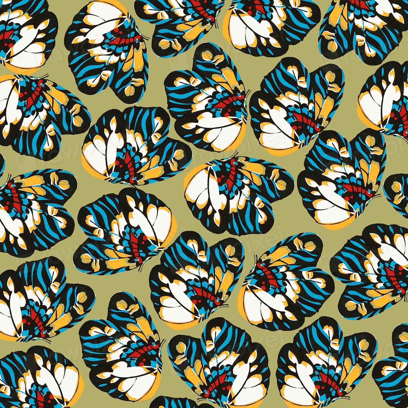 E.A. Séguy's butterfly vintage pattern, | Premium Photo Illustration ...