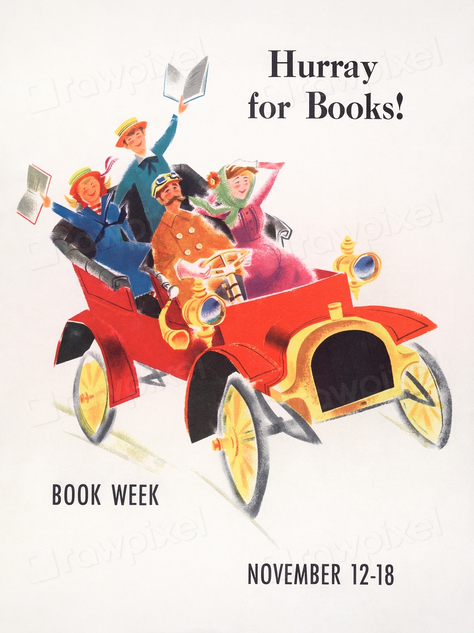 Hurray books! Book week, November | Free Photo Illustration - rawpixel