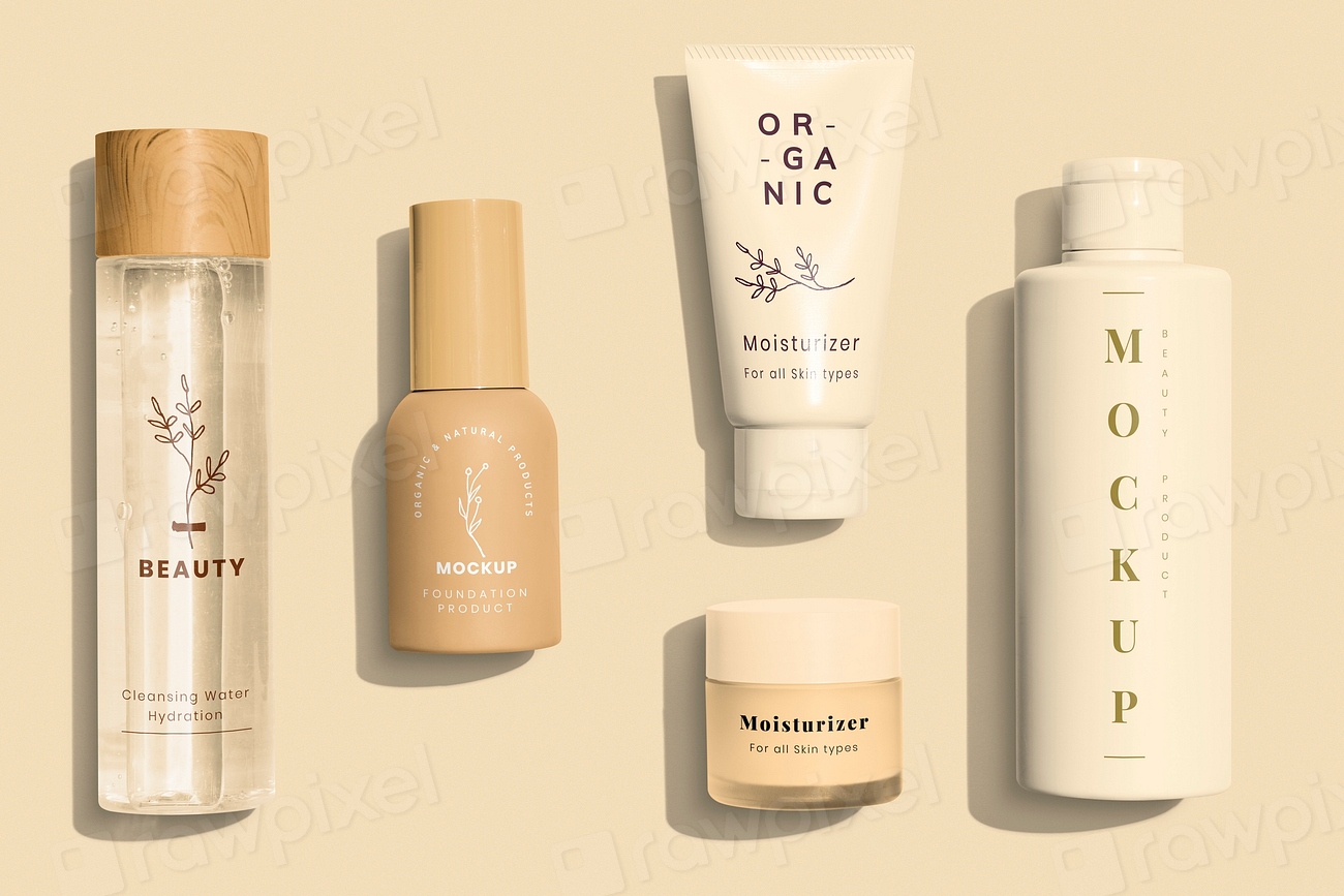 Beauty products mockup design set | Premium PSD Mockup - rawpixel