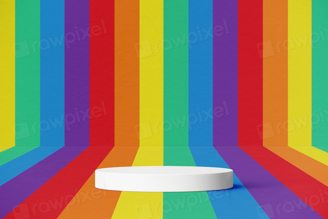 Rainbow product background mockup, colorful | Premium PSD Mockup - rawpixel