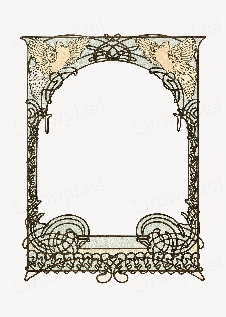 Alphonse Mucha's ornate frame, vintage | Premium Photo - rawpixel