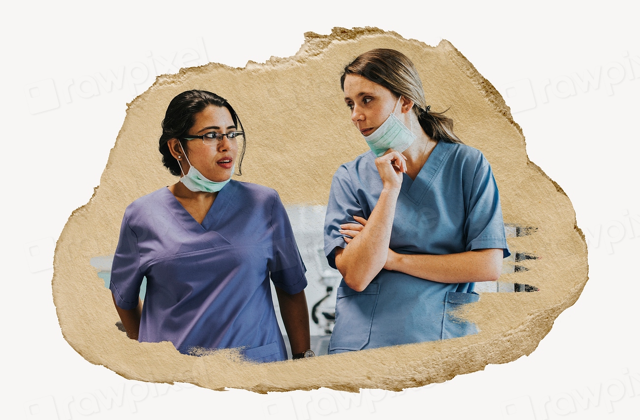 Nurses having conversation ICU collage | Premium PSD - rawpixel