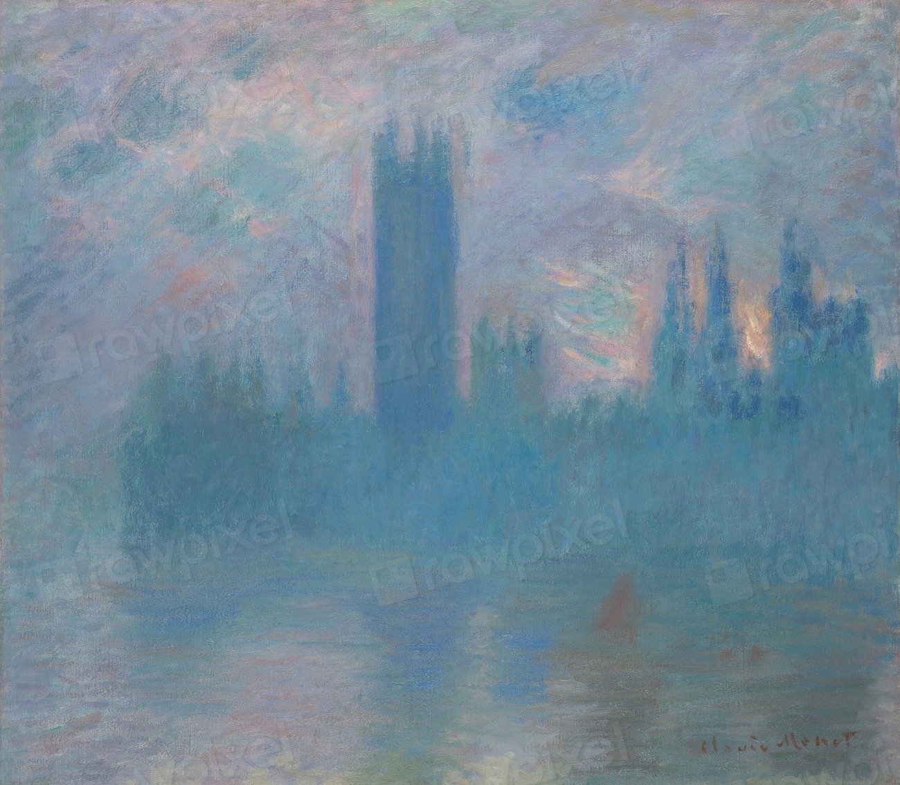 Houses Parliament, London Claude Monet | Free Photo Illustration - rawpixel