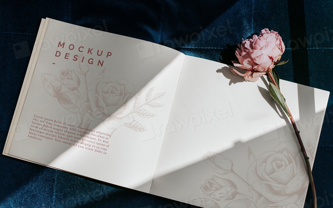 Diary mockup with a pink | Premium PSD Mockup - rawpixel