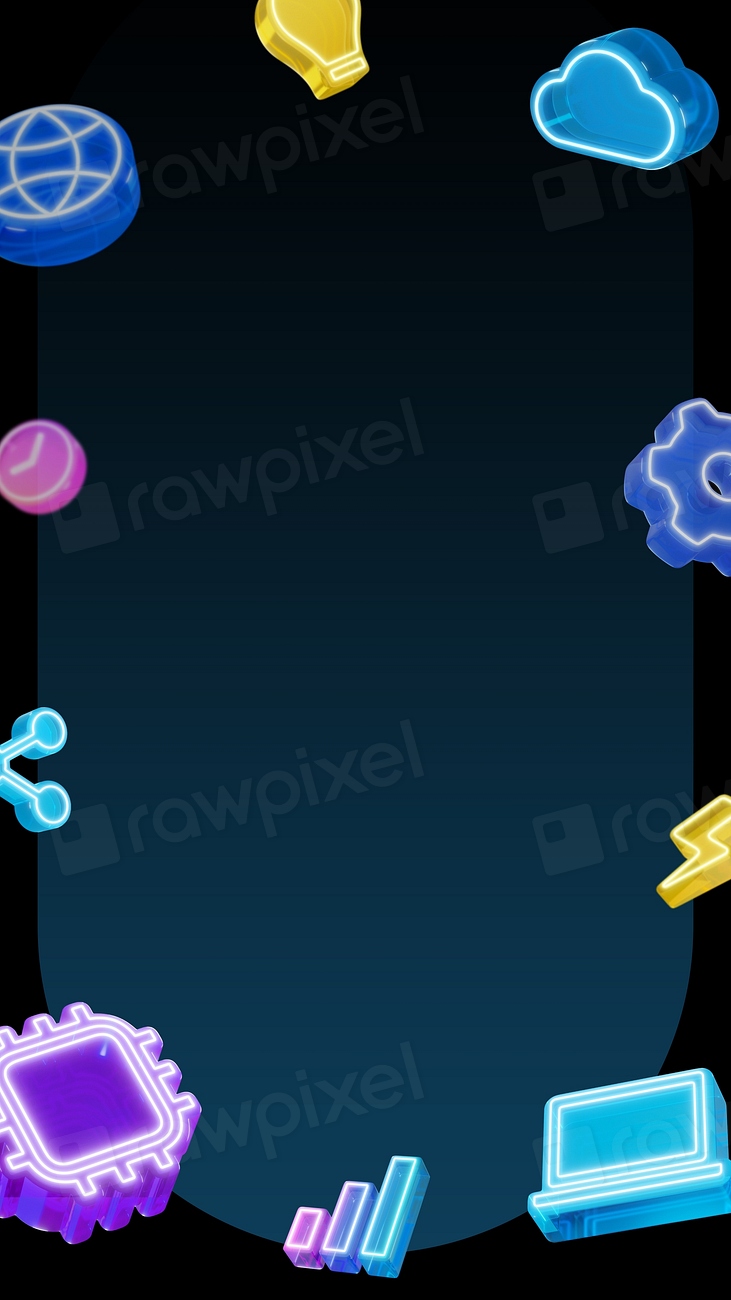 Digital technology frame iPhone wallpaper, | Premium Photo - rawpixel