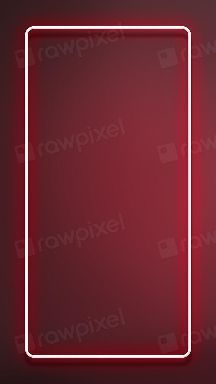 Neon red frame iPhone wallpaper | Premium Photo - rawpixel