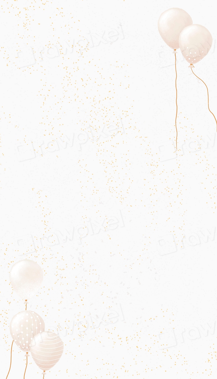 Beige party balloons iPhone wallpaper | Premium Photo - rawpixel