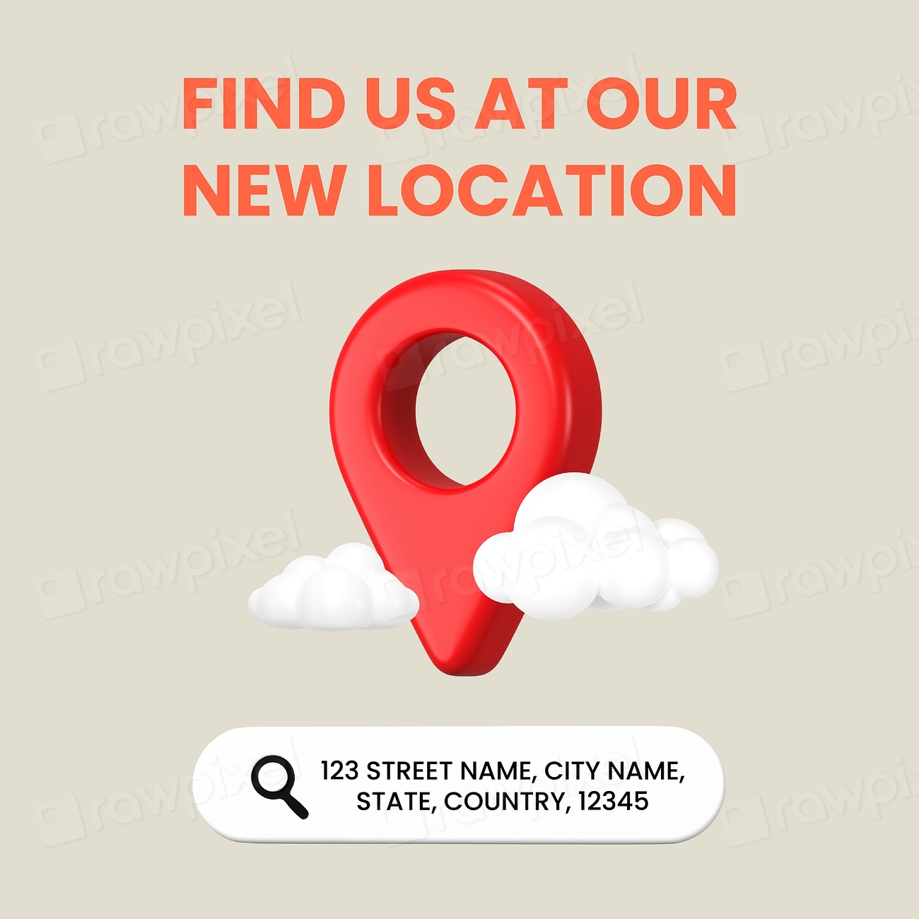 Location editable Instagram post template, | Premium Vector Template ...