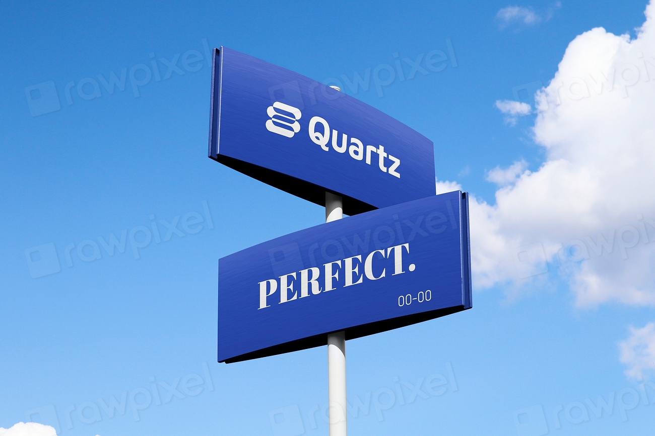 Blue shop sign mockup psd | Premium PSD Mockup - rawpixel