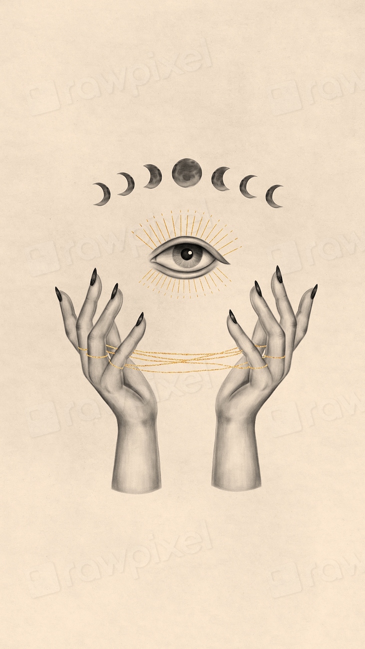 Healing hands, third eye illustration | Premium Photo - rawpixel