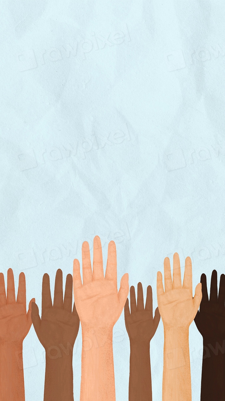 Racial equality protest blue iPhone | Free Photo - rawpixel