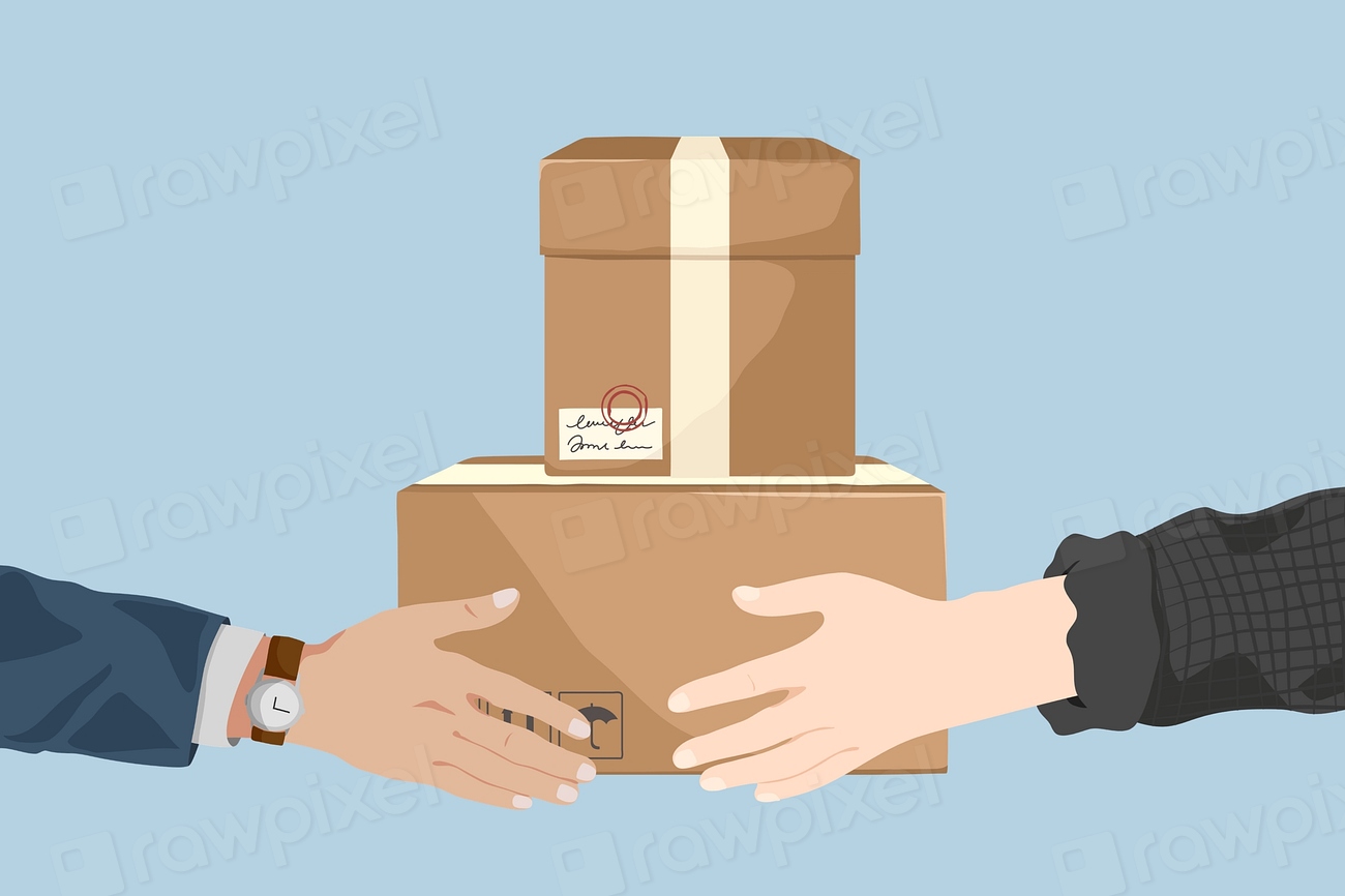 Parcel delivery, cute hand illustration | Free Photo Illustration ...