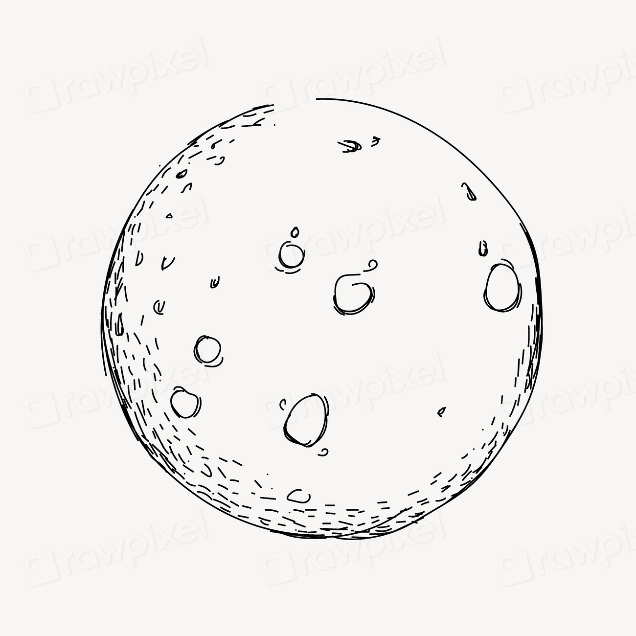 Full moon line art vector | Premium Vector - rawpixel