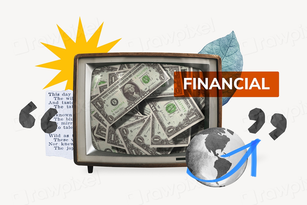 Financial, TV news, money collage | Premium Photo - rawpixel