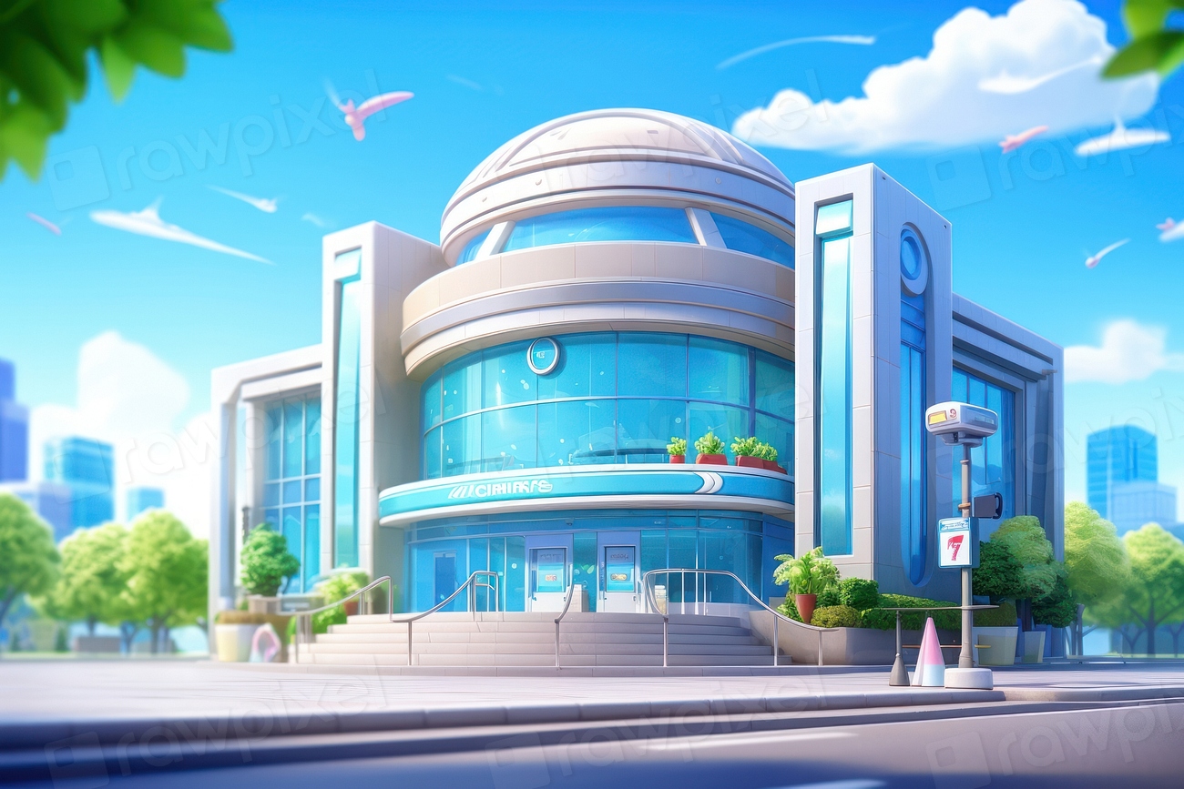Building architecture cartoon plant | Premium Photo Illustration - rawpixel