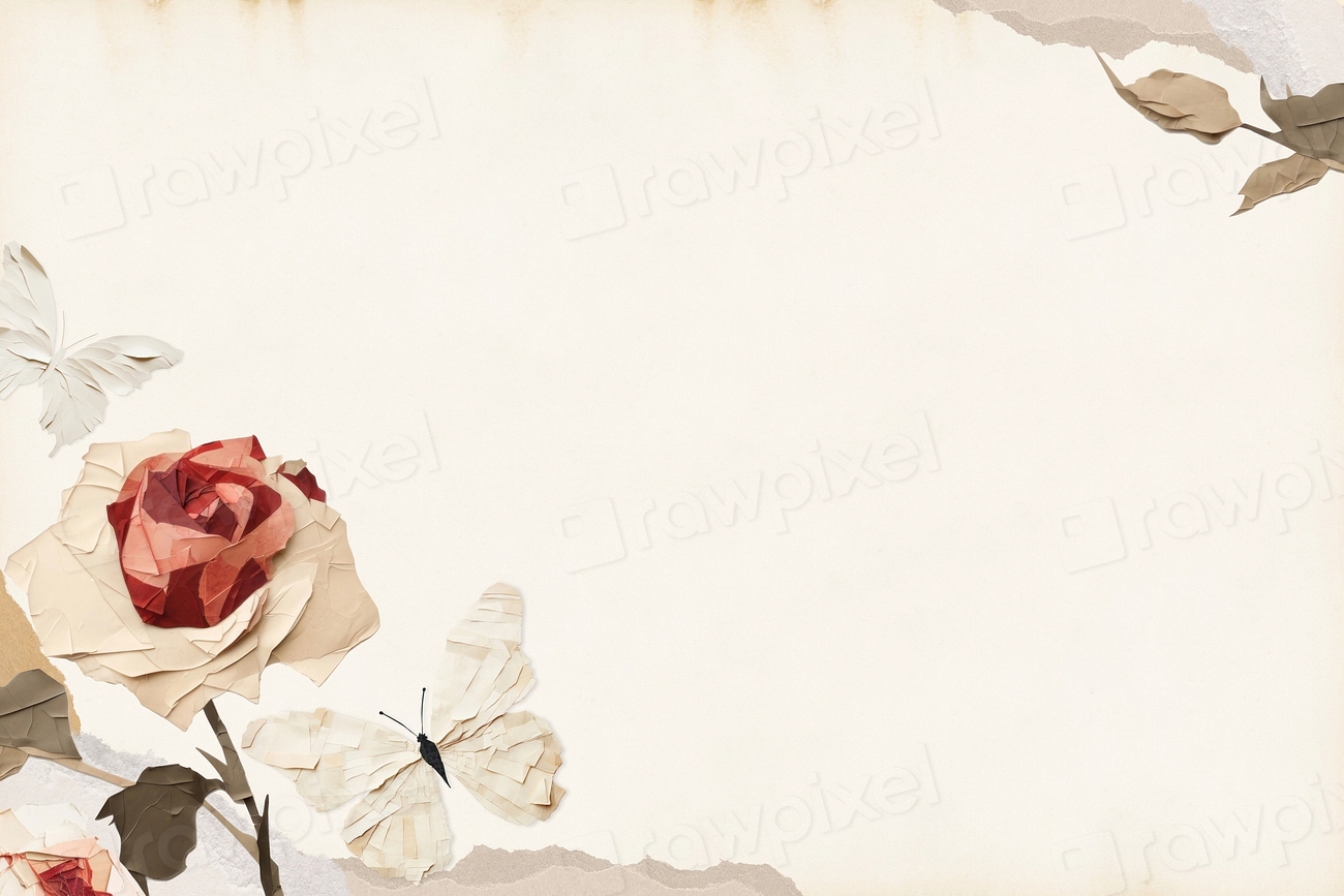 Rose flower paper craft background | Premium Photo Illustration - rawpixel