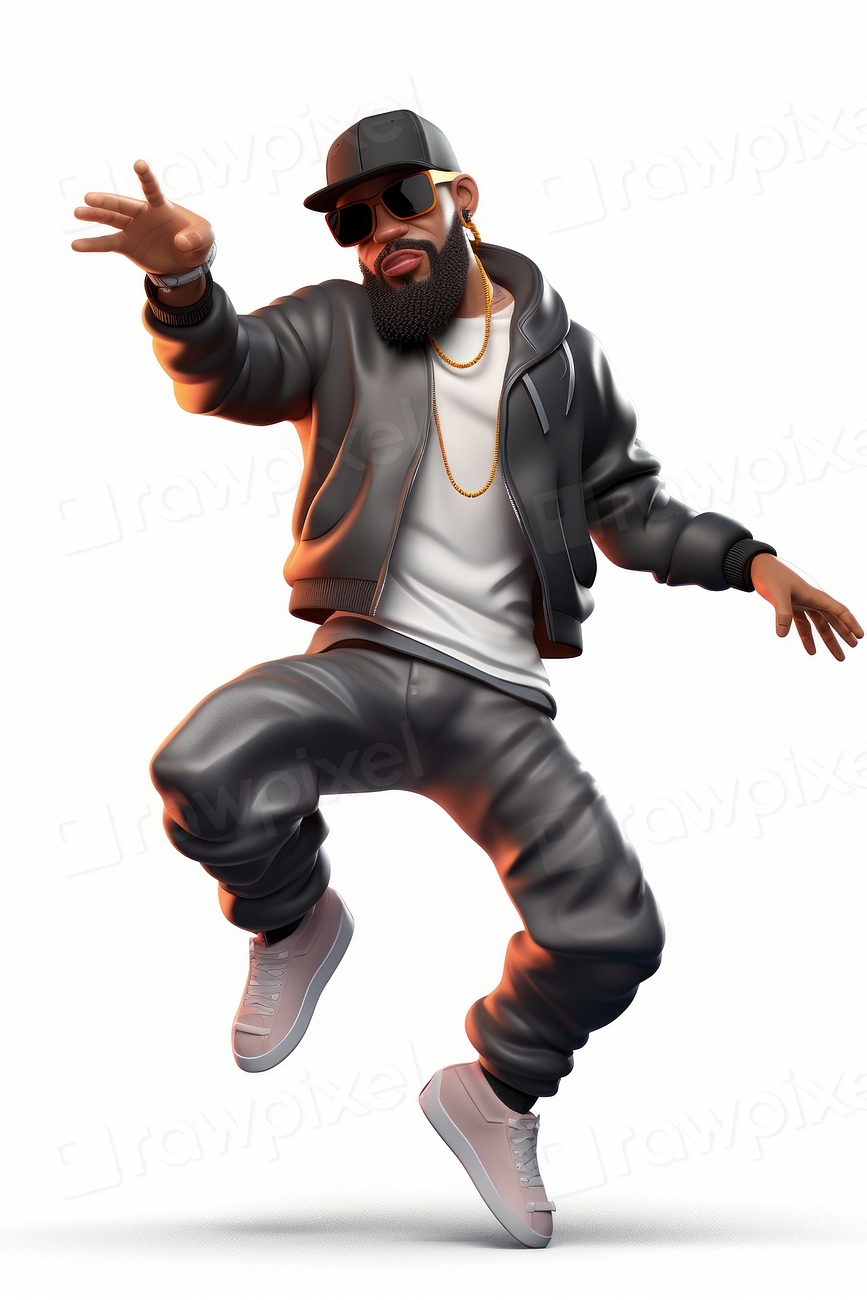 Cartoon dancing adult man. AI | Free Photo Illustration - rawpixel