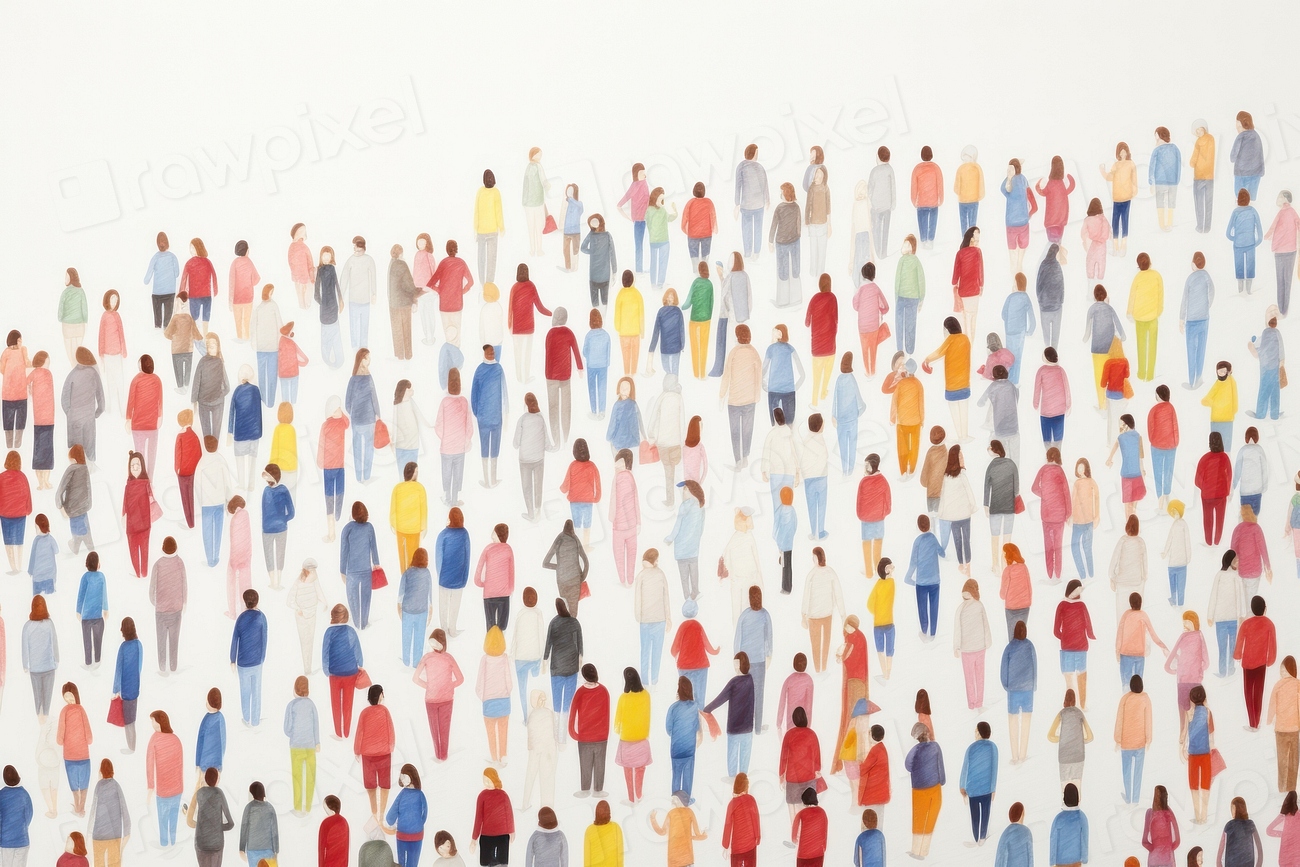 Backgrounds crowd art togetherness | Free Photo Illustration - rawpixel