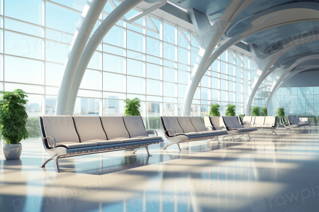 Airport architecture building terminal | Premium Photo Illustration ...