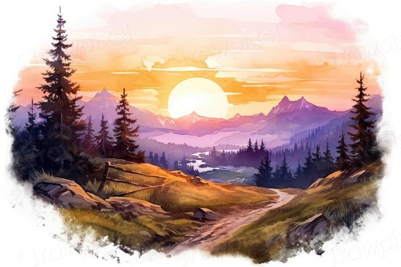 Wilderness landscape mountain sunlight. | Free Photo - rawpixel