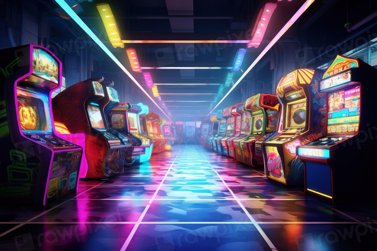 Nightlife game architecture illuminated. | Premium Photo - rawpixel