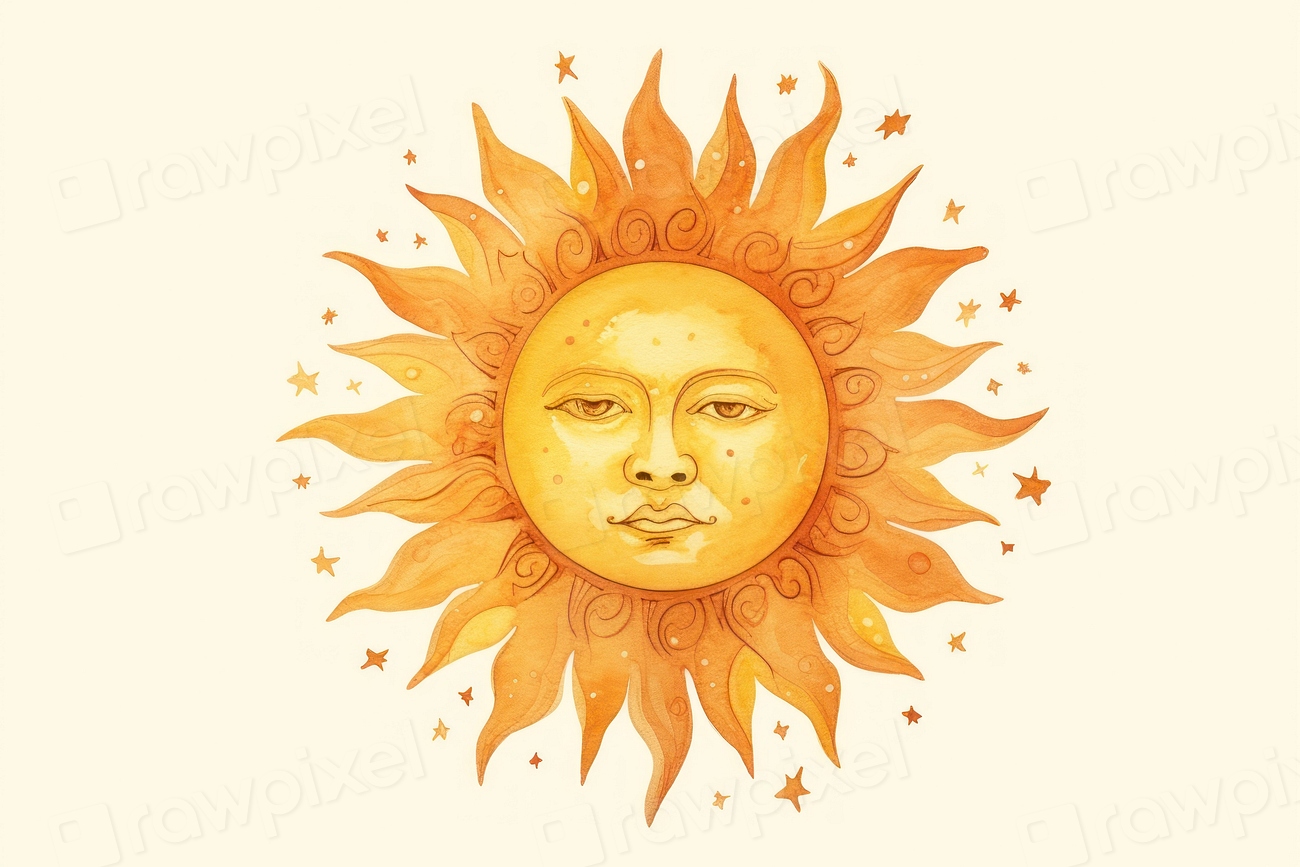 Painting sun illustrated photography | Free Photo - rawpixel