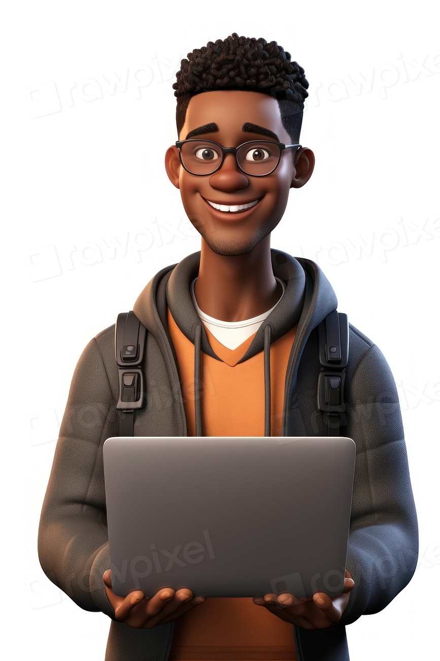 Computer portrait glasses smiling. | Premium Photo Illustration - rawpixel