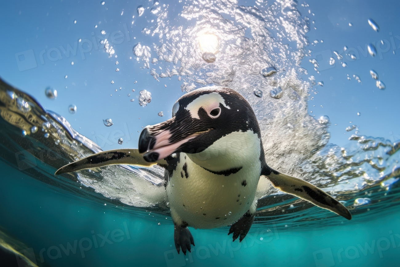 Penguin outdoors animal nature. AI | Free Photo - rawpixel