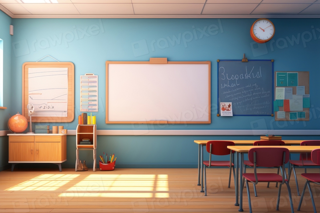 Classroom architecture blackboard furniture. | Premium Photo ...