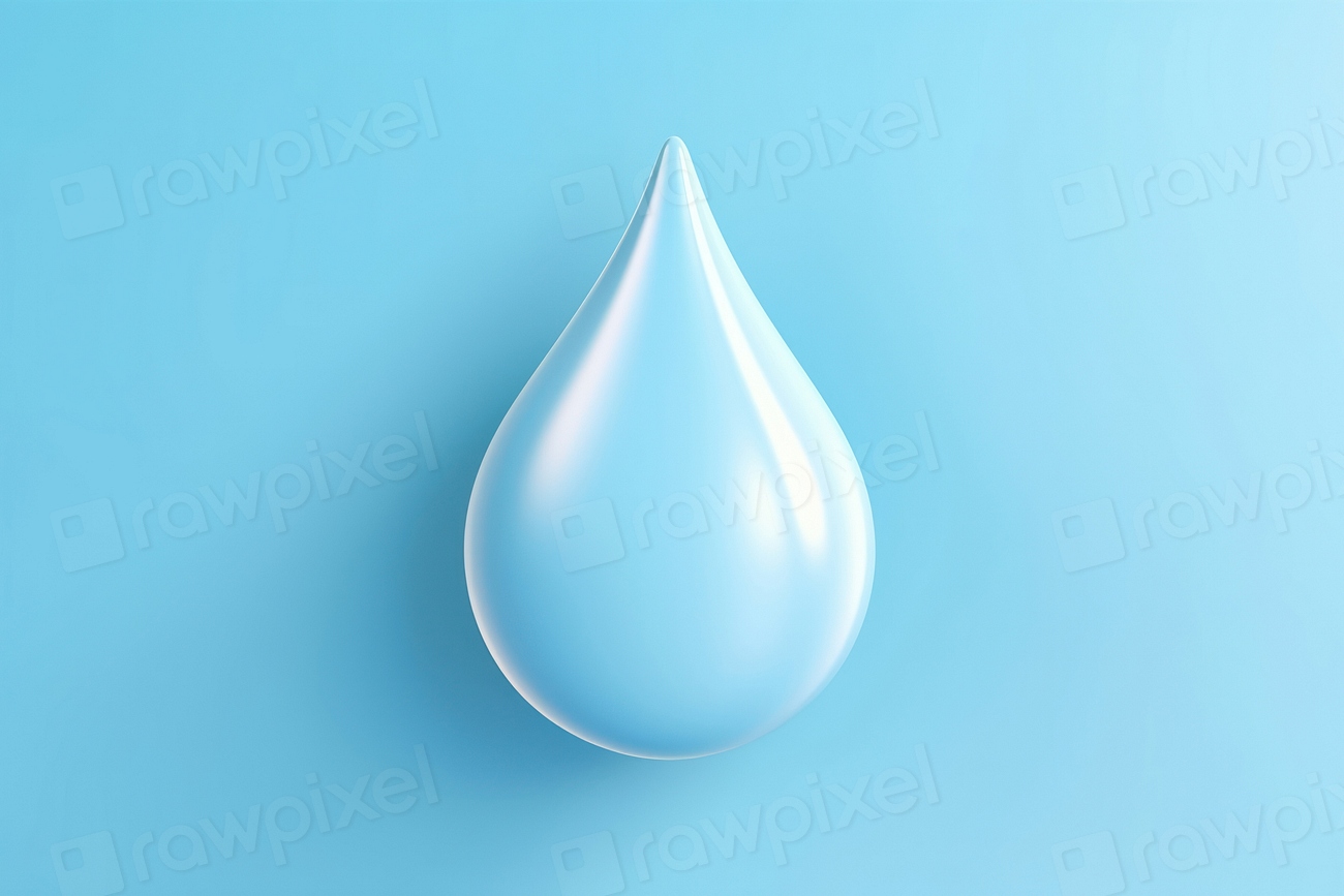Blue drop simplicity turquoise. AI | Free Photo Illustration - rawpixel