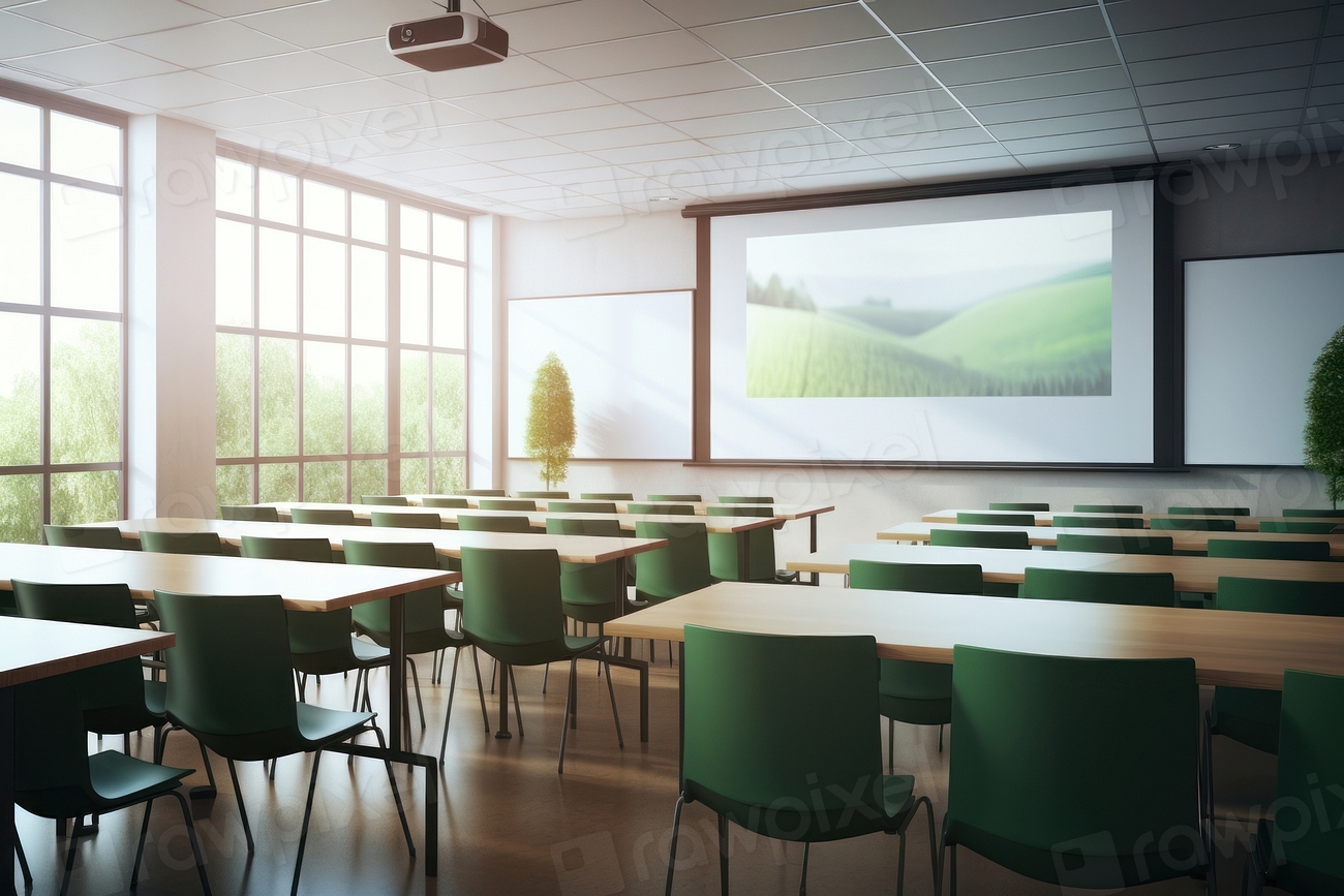 Classroom chair architecture university. AI | Premium Photo Illustration - rawpixel