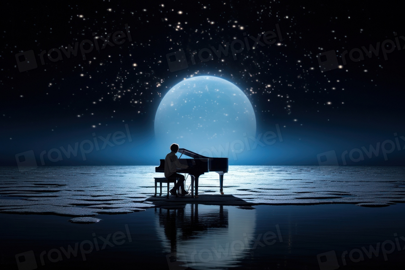 Music piano moon astronomy. | Premium Photo - rawpixel